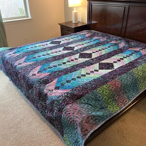 French Braid Quilt Pattern in King Size Batiks - Etsy