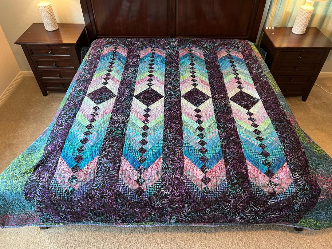 French Braid Quilt Pattern in King Size Batiks - Etsy