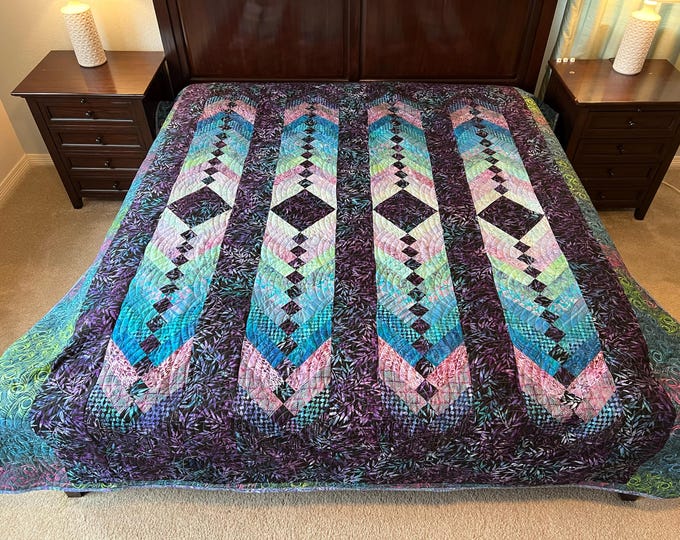 French Braid Quilt Pattern in King Size Batiks - Etsy