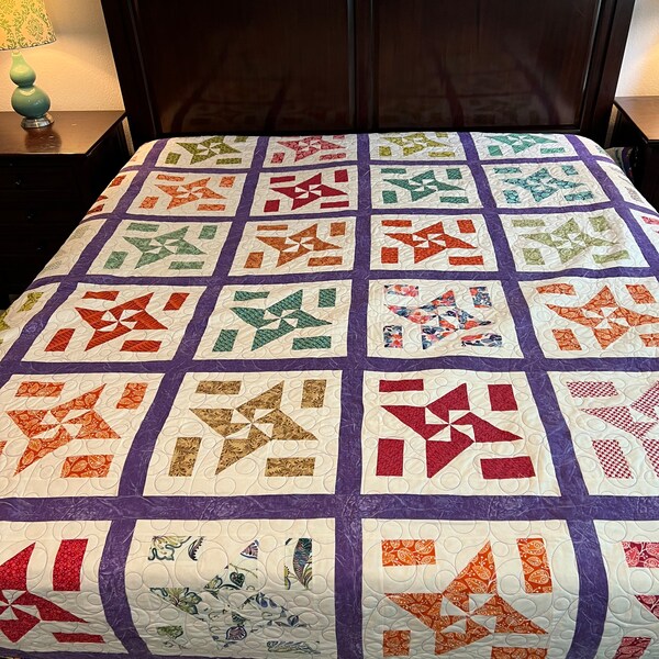 Pinwheel Quilt - Etsy