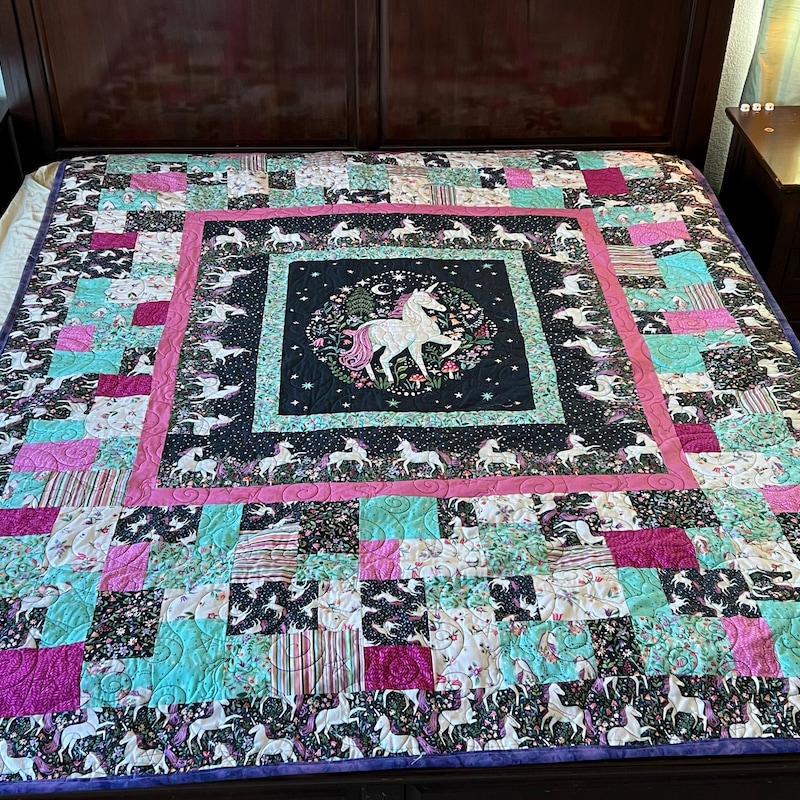 Unicorn Quilt - Etsy