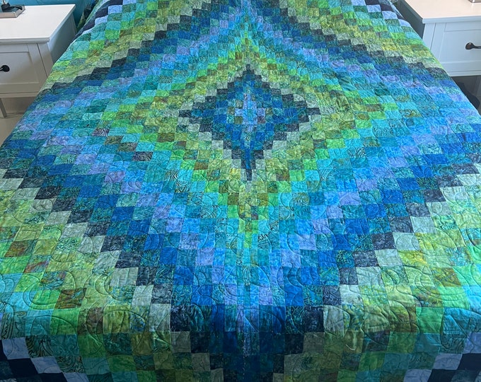 Fairies and the Sea Queen Size Bargello Quilt Beach Summer Quilt - Etsy