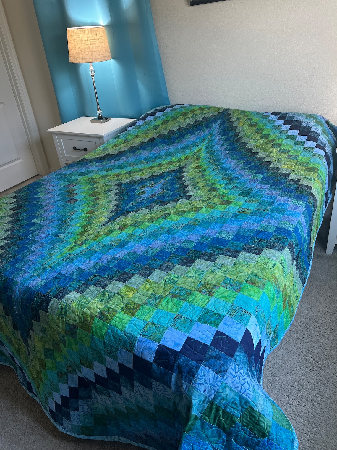 Fairies and the Sea Queen Size Bargello Quilt Beach Summer Quilt - Etsy