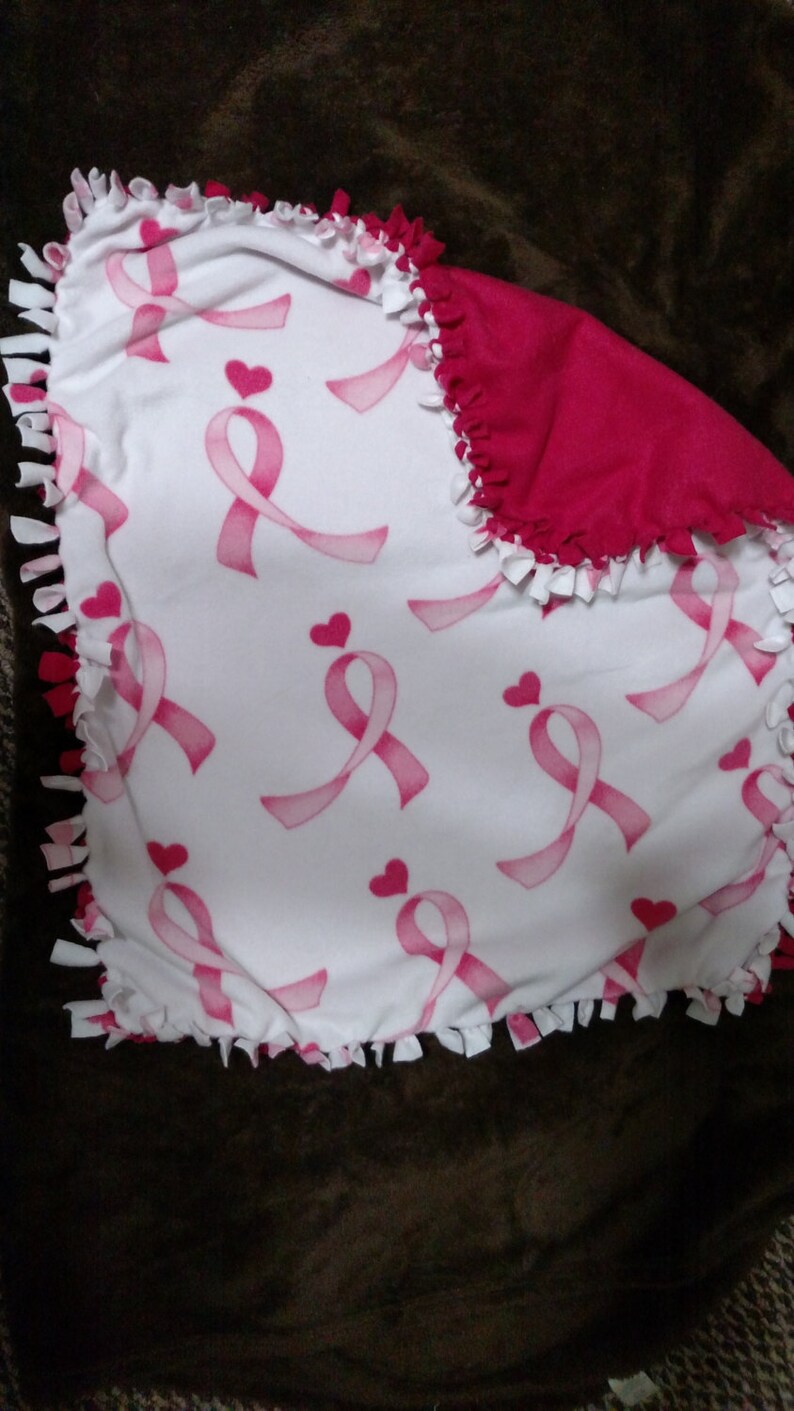 Pink & White Breast Cancer Baby/ Lap Blanket - Etsy