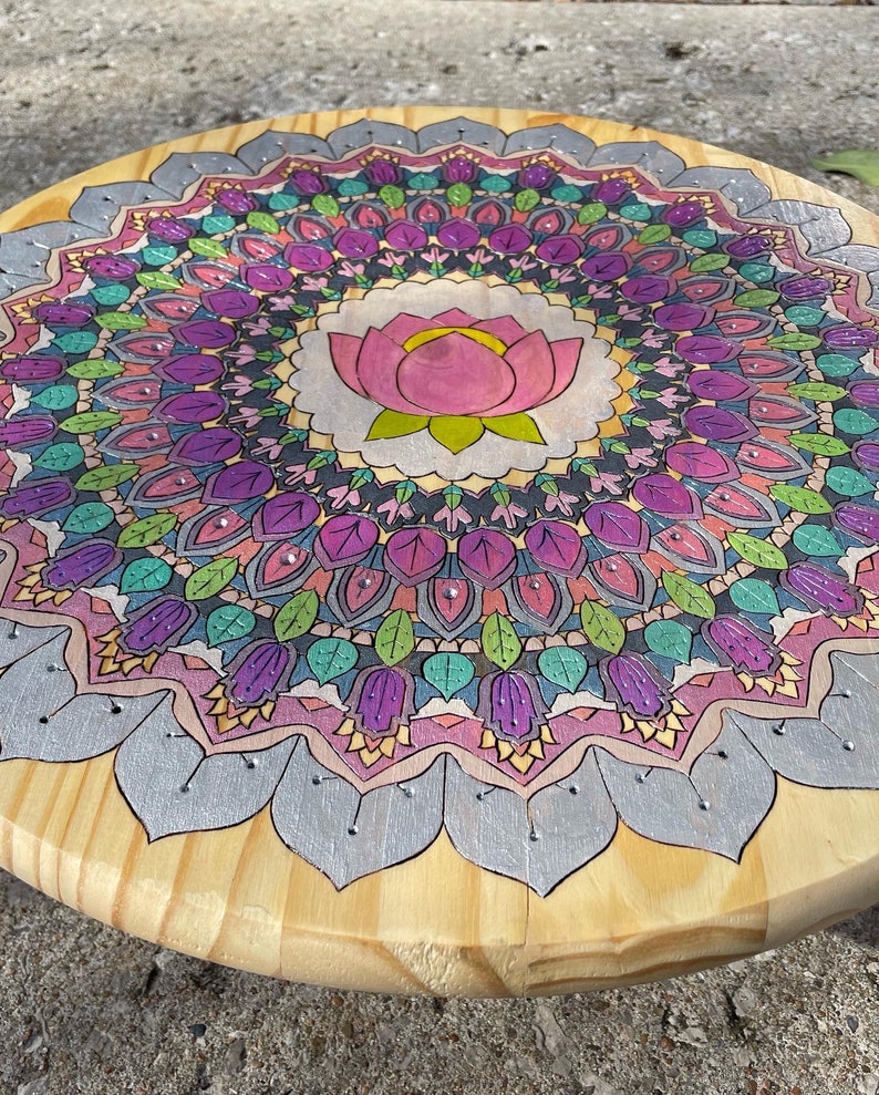 18 Inch Round Pine Mandala Perfect for Center Pieces or Wall Decor ...