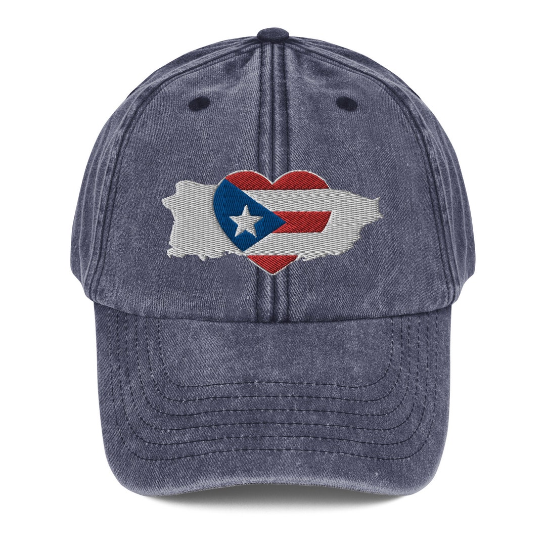 Vintage Hat With Puerto Rico Symbol - Etsy