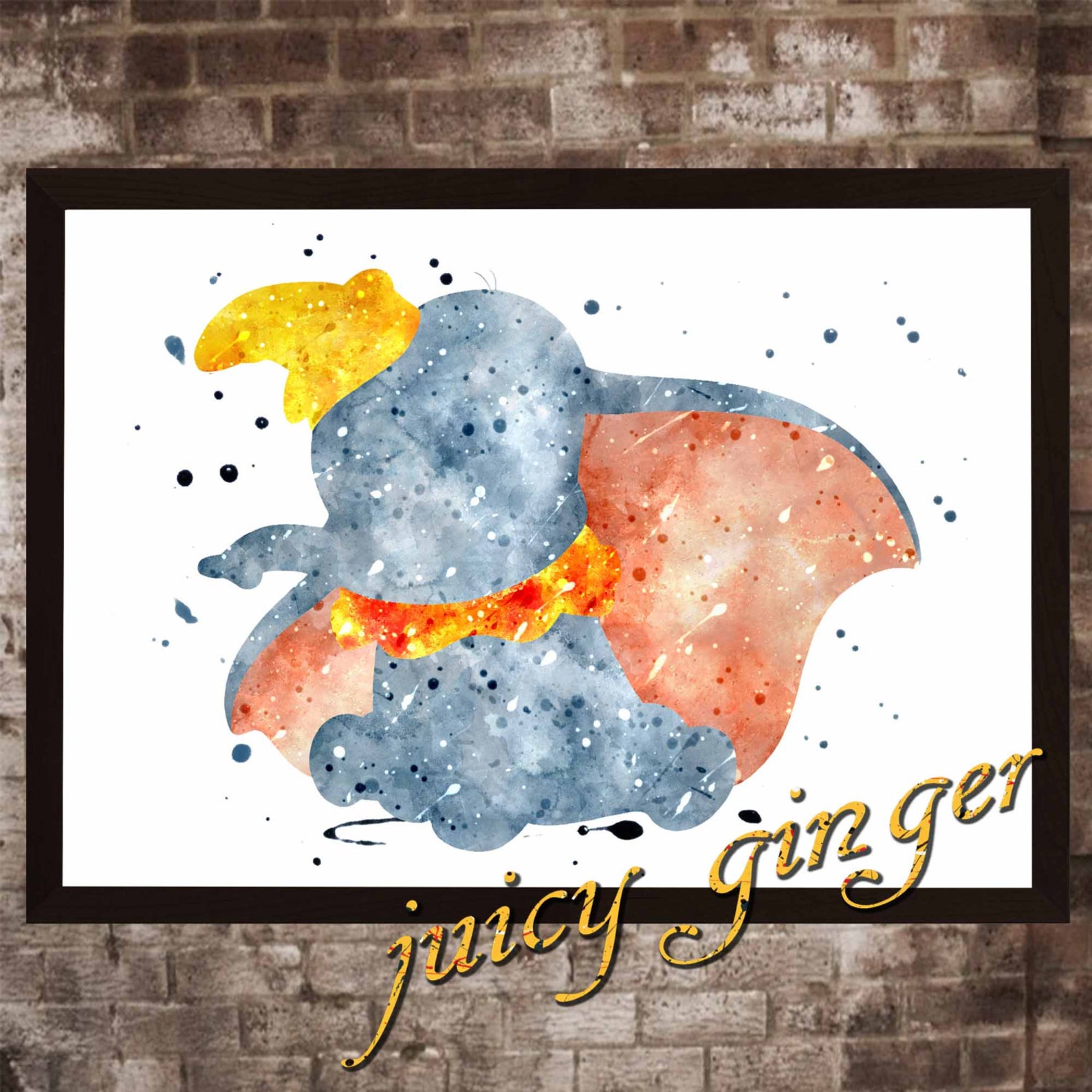 Dumbo Art Print Dumbo Disney Watercolor Poster Art Print | Etsy