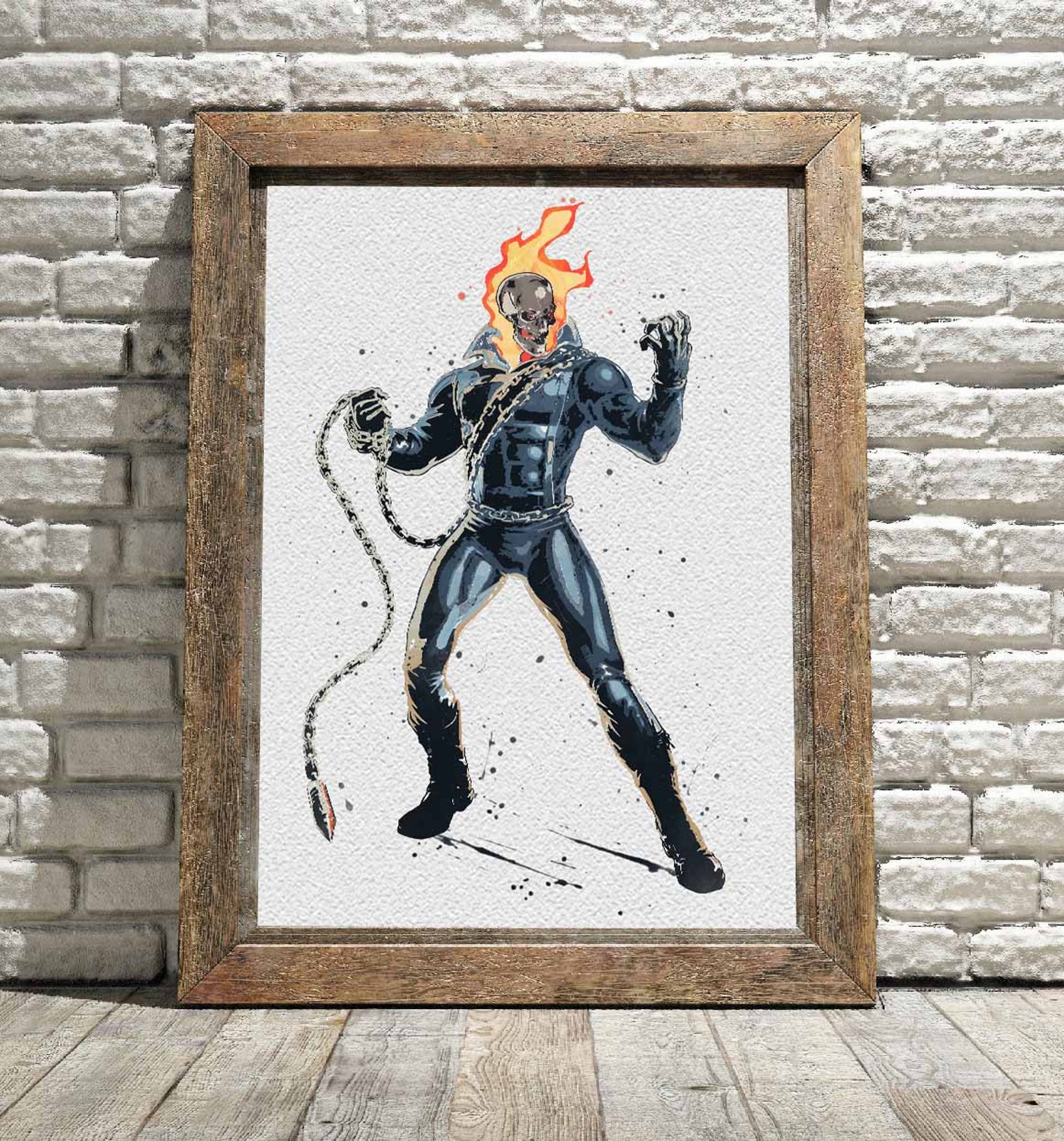 Ghost Rider Art Print Ghost Rider Watercolor Poster Art | Etsy