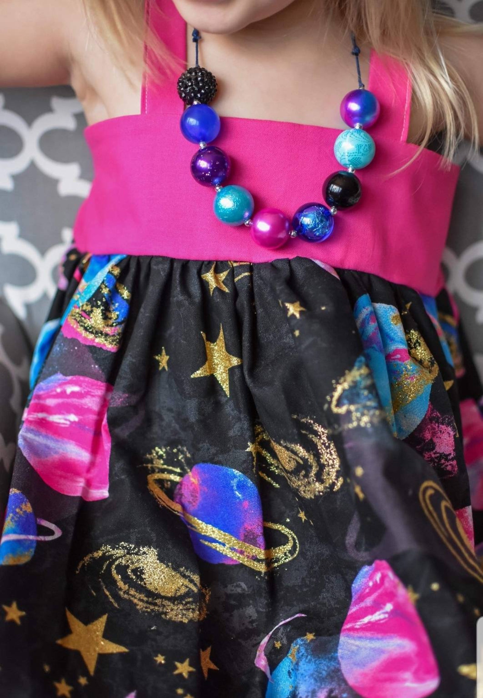 Galaxy Dress Planets Dress Space Themed Sundress Sceince - Etsy