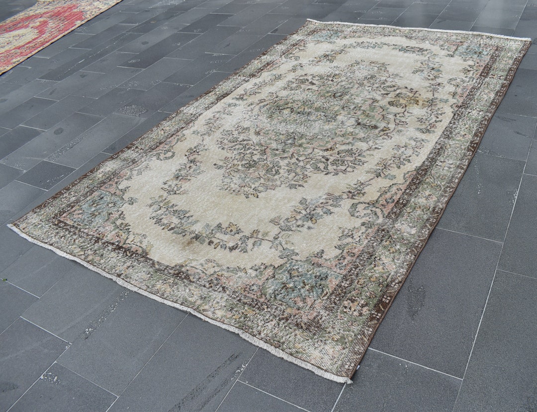 Turkish Area Rug, Wool Rug Free Shipping 5.7 X 9.1 Ft, Boho Rug, Large ...