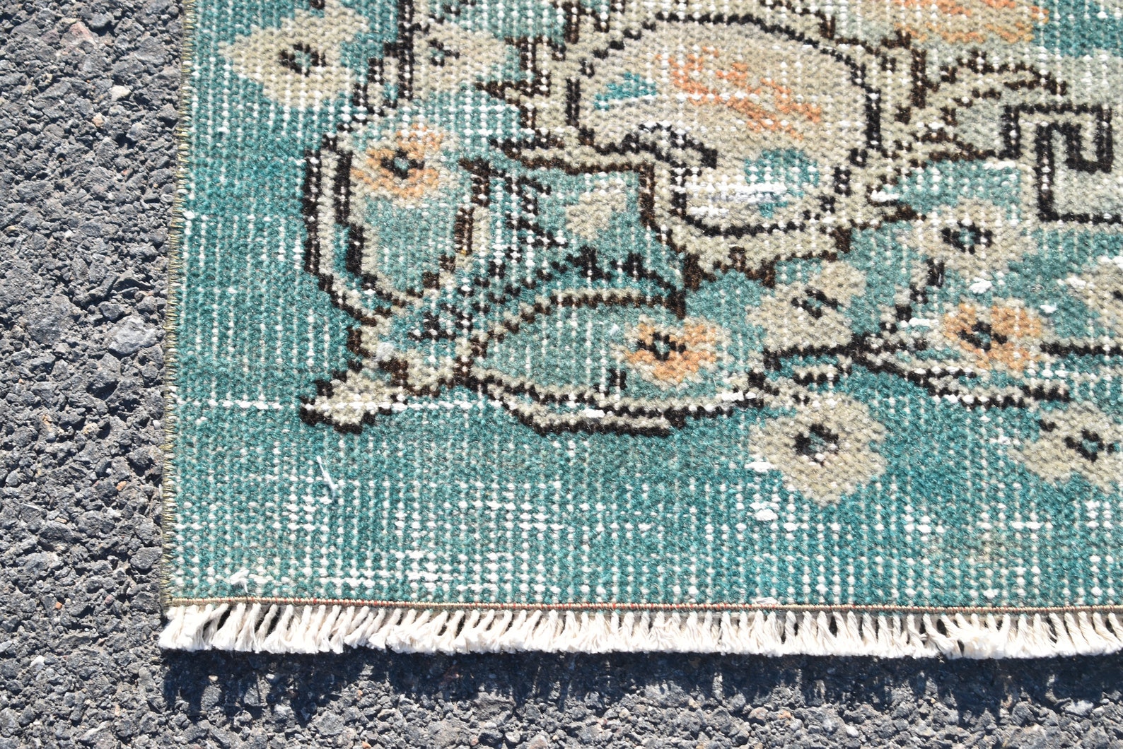 Oriental Turkish rug Blue Area Rug Large Vintage rug Rustic | Etsy