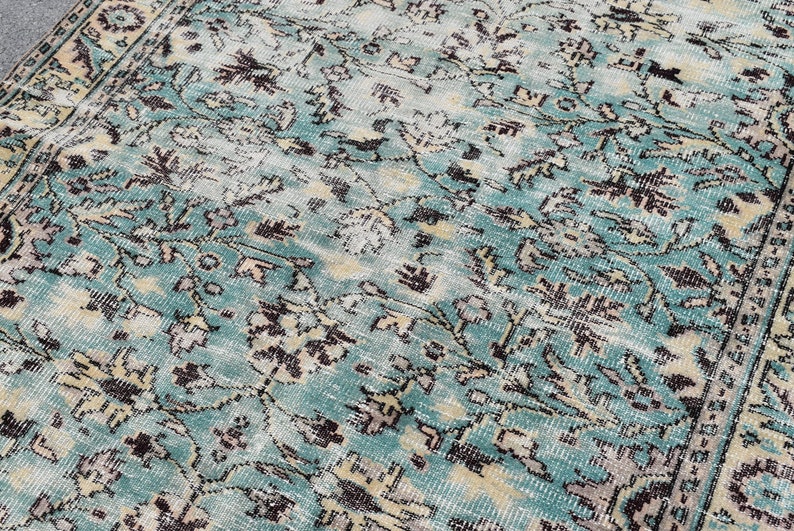 Vintage Blue Rug Floral Rug Livingroom Rug Area Rug - Etsy