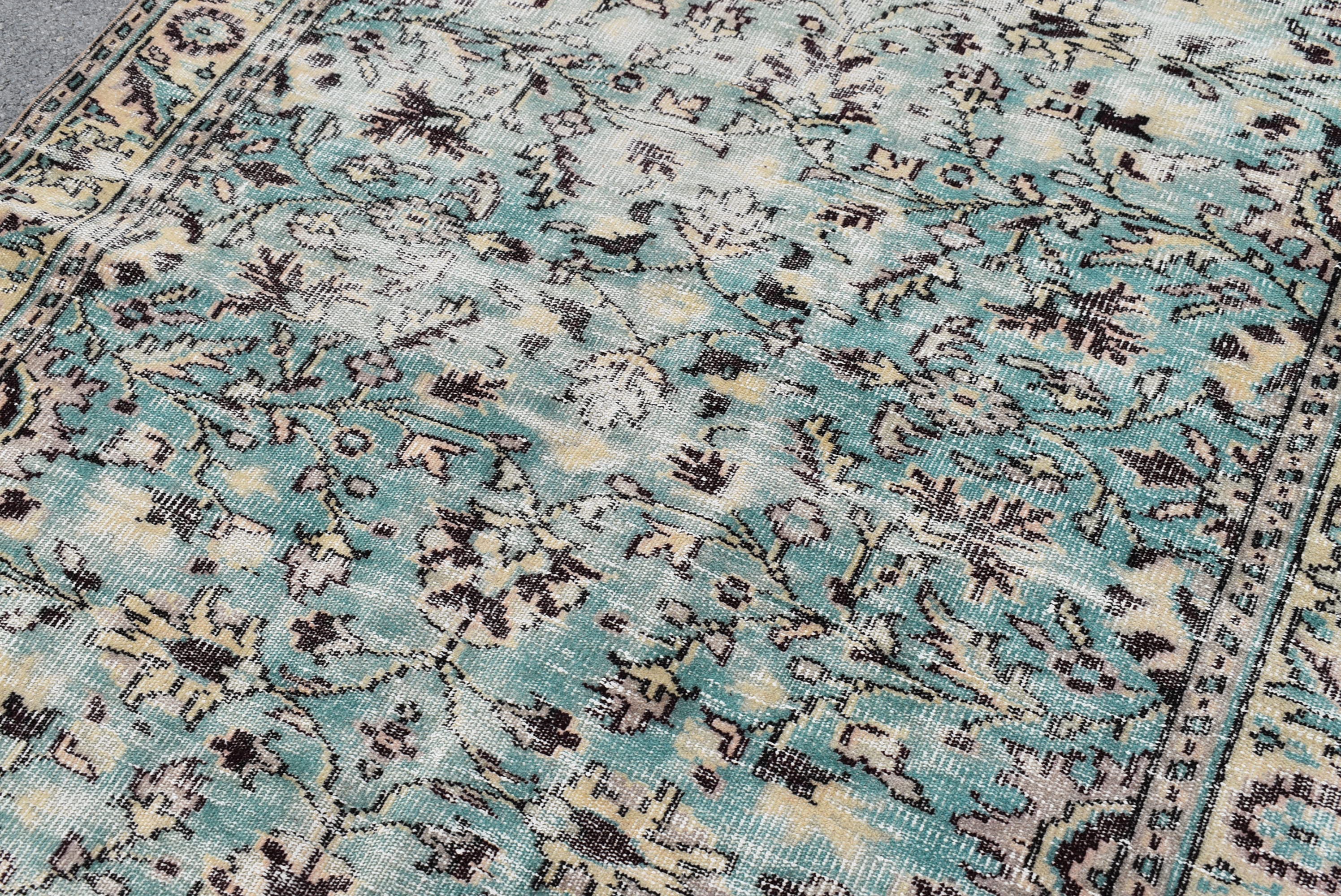 Vintage Blue Rug Floral Rug Livingroom Rug Area Rug - Etsy UK