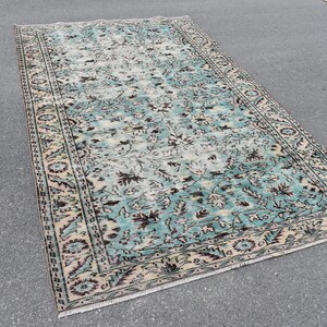 Vintage Blue Rug, Floral Rug, Livingroom Rug, Area Rug, Handmade Rug ...