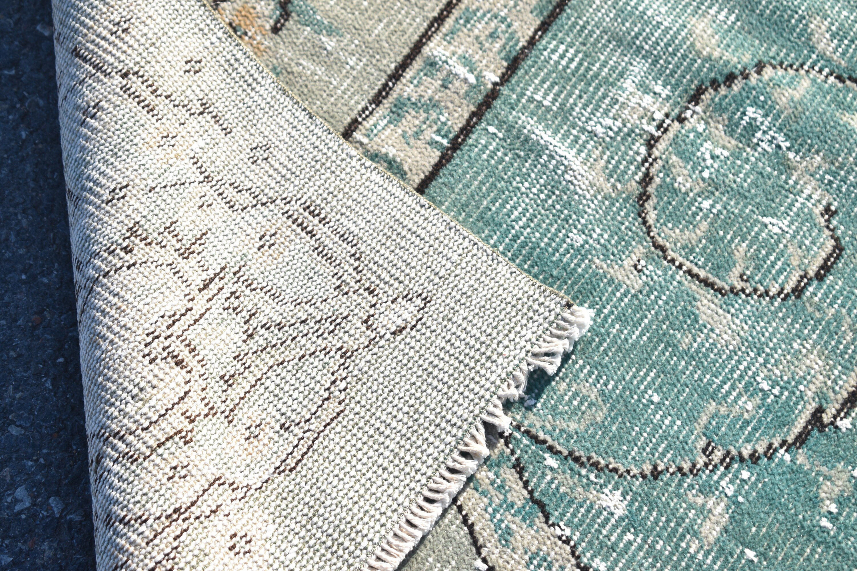 Oriental Turkish rug Blue Area Rug Large Vintage rug Rustic | Etsy