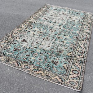 Vintage blue rug Floral rug Livingroom rug Area rug | Etsy