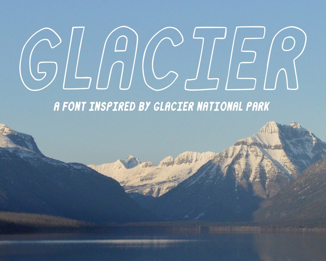 Glacier Brush Font: Handwritten Bubble Style (digital Download) - Etsy