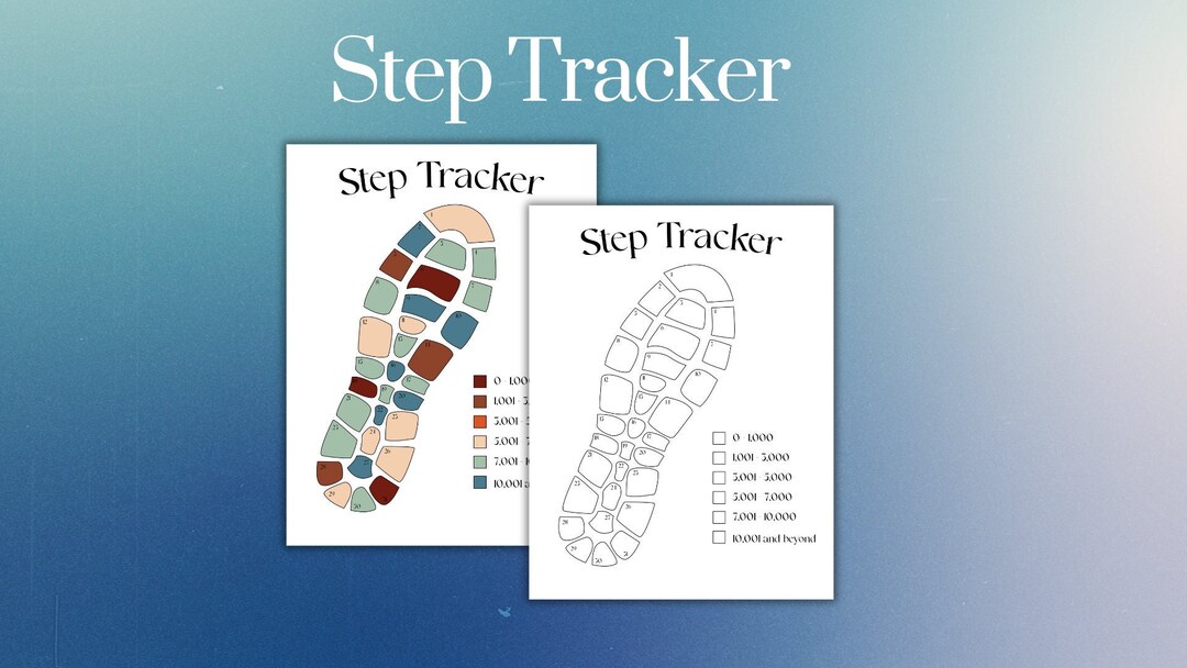 Daily Step Tracker for the Month Bullet Journal Printable Bujo Kit ...