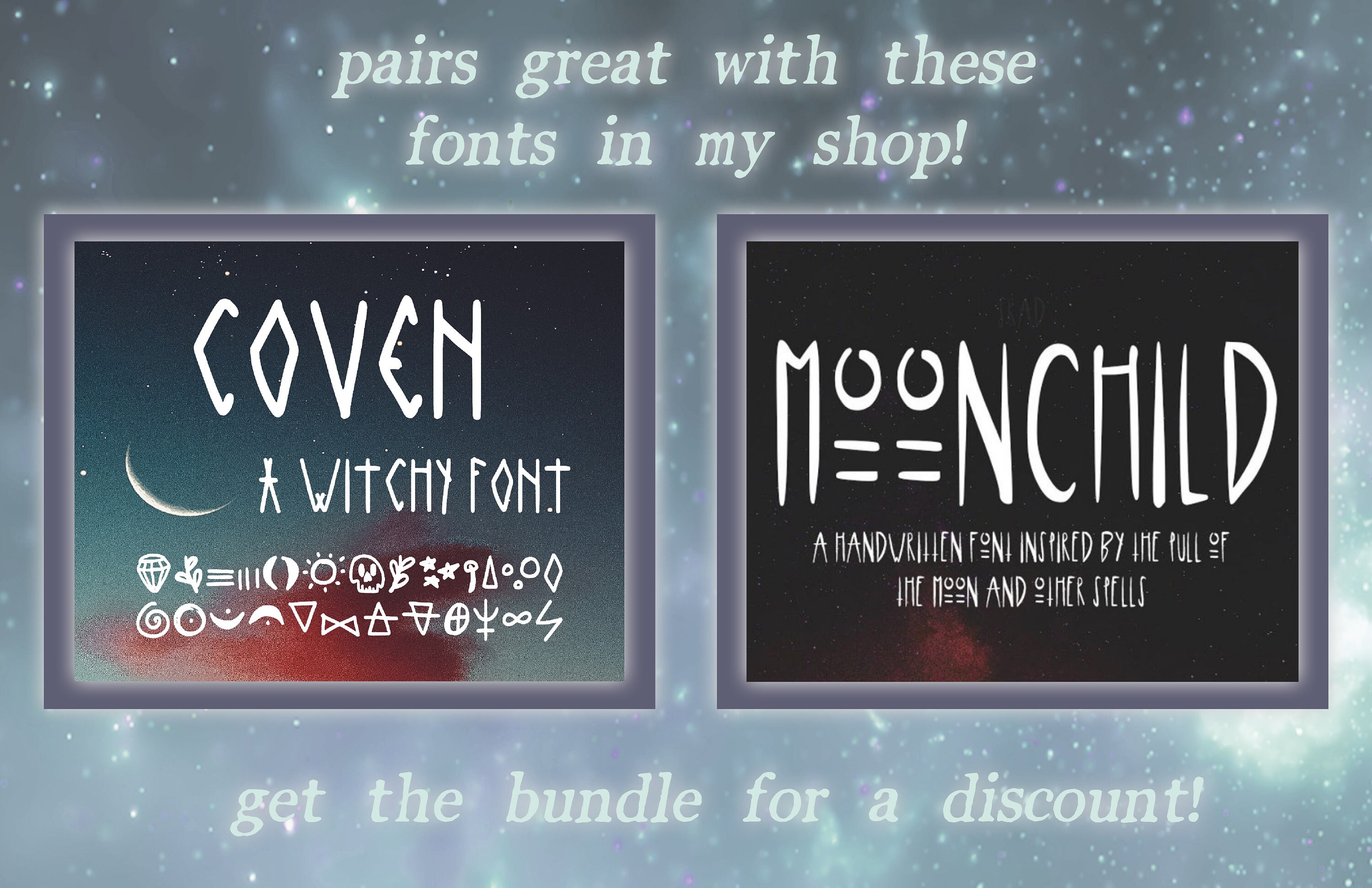 Witchy Bullet Journal Kit Downloadable Instant Font Custom - Etsy