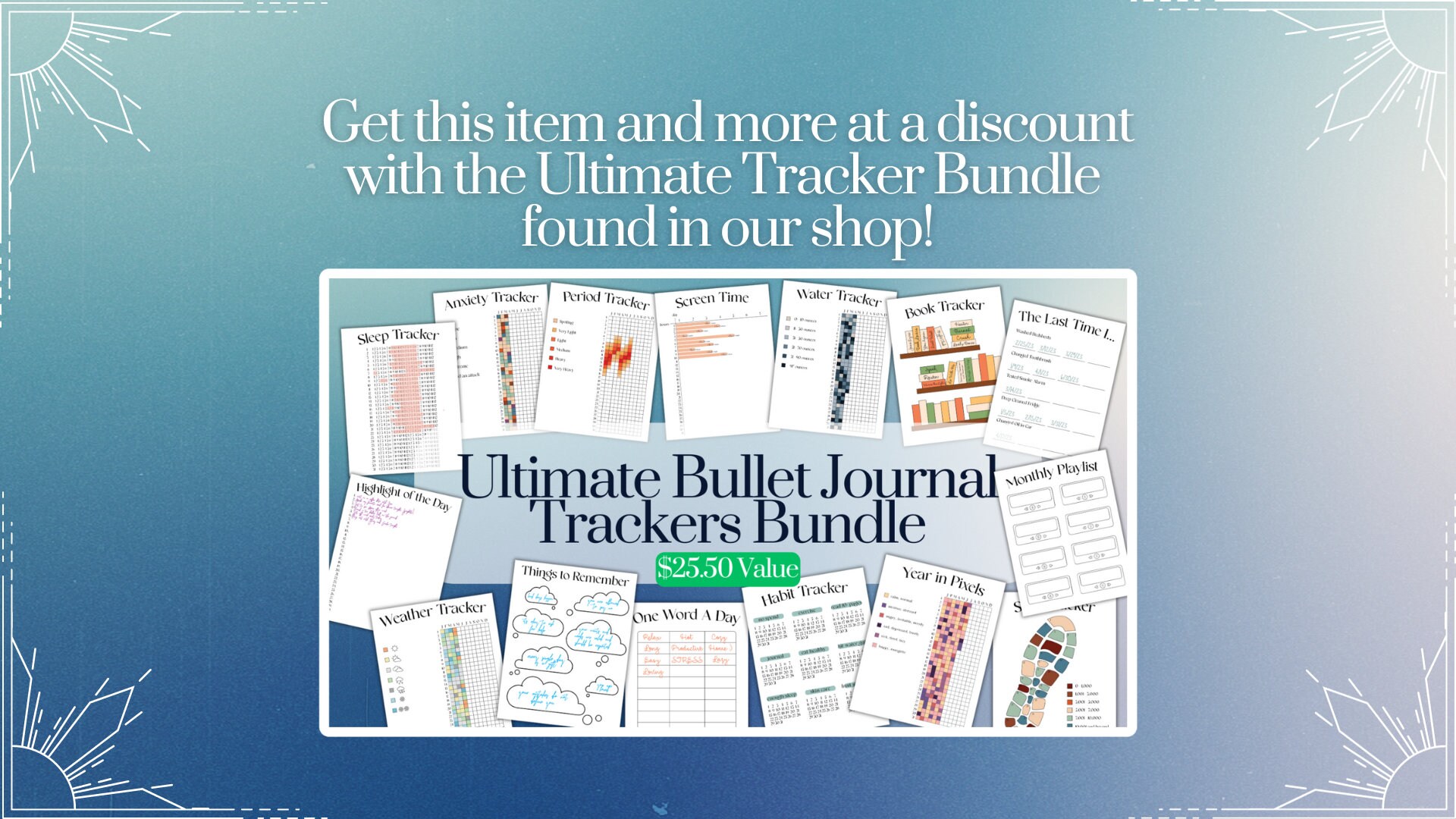 Weather Tracker Bullet Journal Printable Bujo Kit Journaling Cute Fun ...