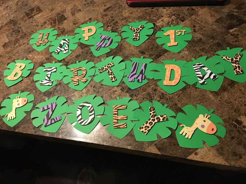 Jungle Themed Banner Birthday Party Decorations - Etsy