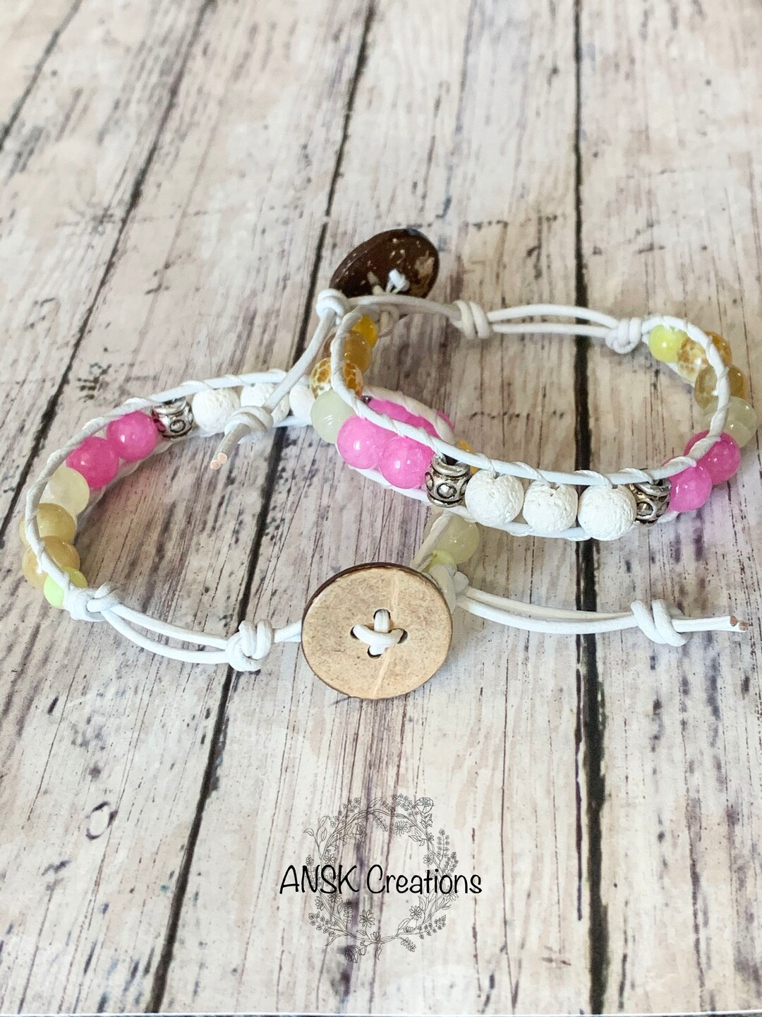 Pink Lemonade Bracelet: Jade, Agate, Lava Bead Aromatherapy Diffuser - Etsy