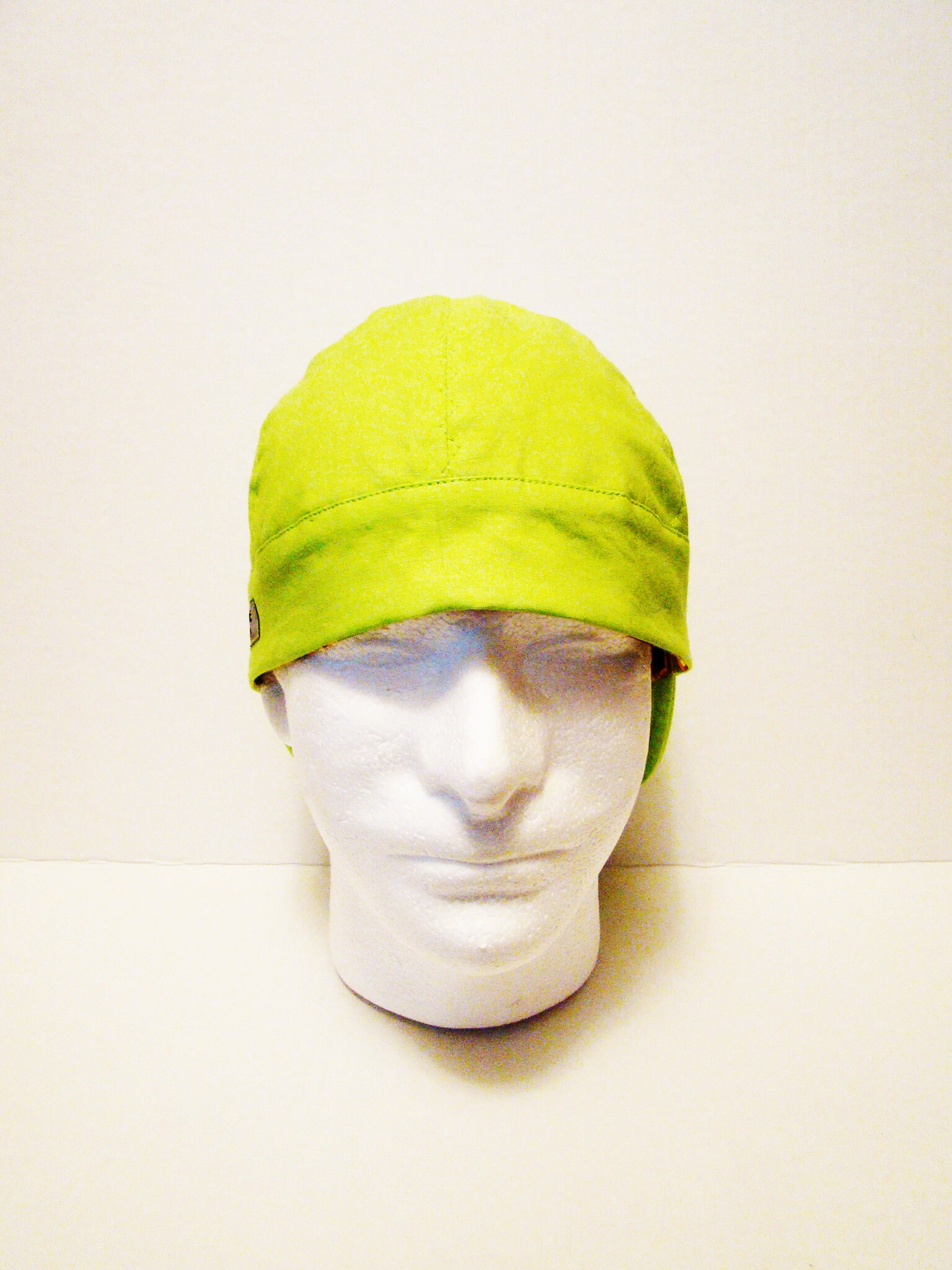 PPE Lime Green welders cap hard hat liner beanie skull cap construction ...