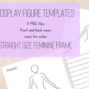 Cosplay and Fashion Figure Template, Cosplay Planner, Fashion Design ...