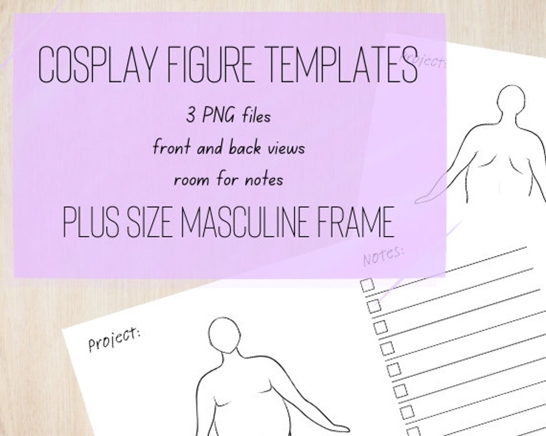 Cosplay and Fashion Figure Template, Cosplay Planner, Fashion Design ...