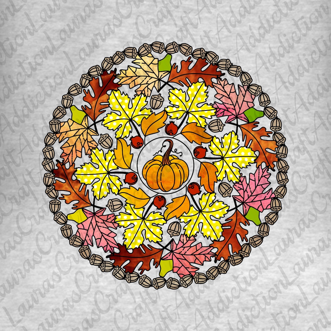 Autumn Mandala Wreath Svg Dxf Pdf Cut Files Autumn Svg | Etsy