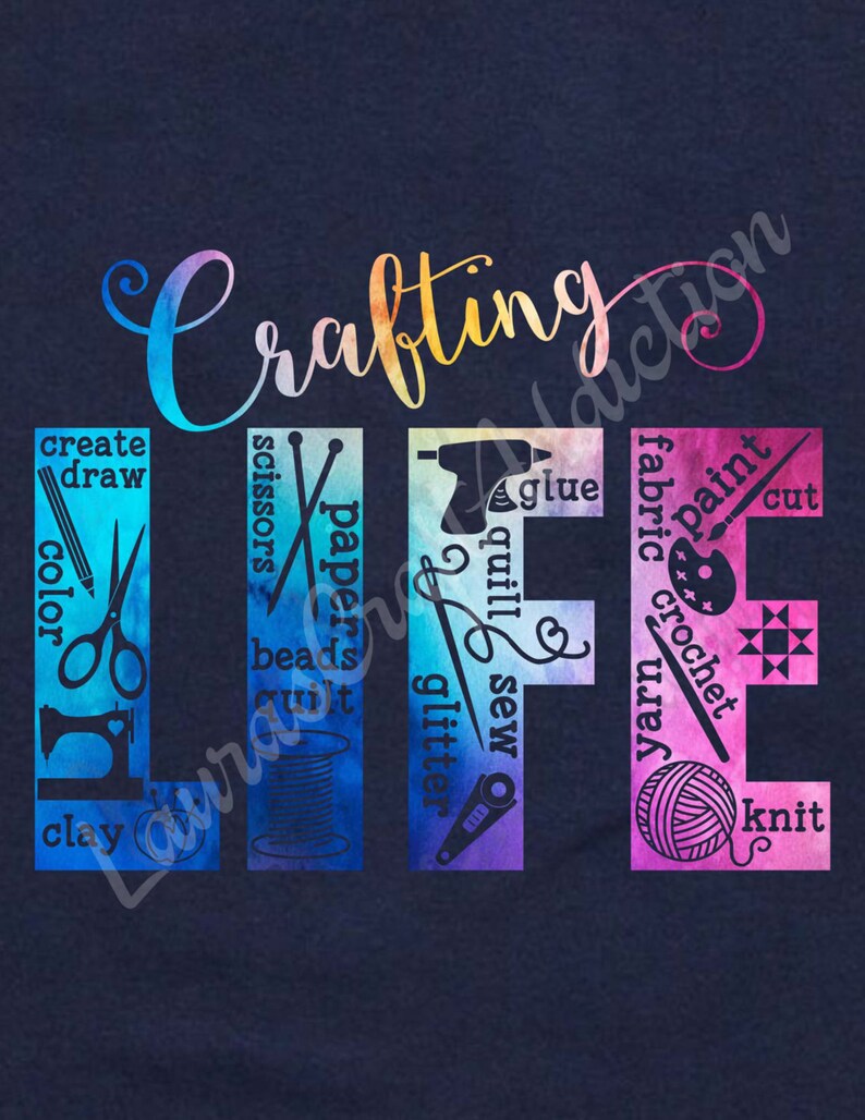 Crafting Life cut file svg dxf pdf Craft Life crafting | Etsy