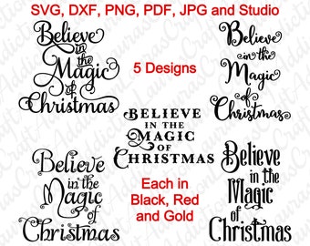 Believe SVG Christmas SVG Snow SVG Cricut Cut Files - Etsy