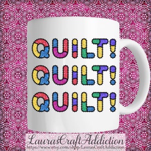 Patchwork Quilting Font Svg, Dxf, Pdf, Png, Jpg and Studio Cut Files ...