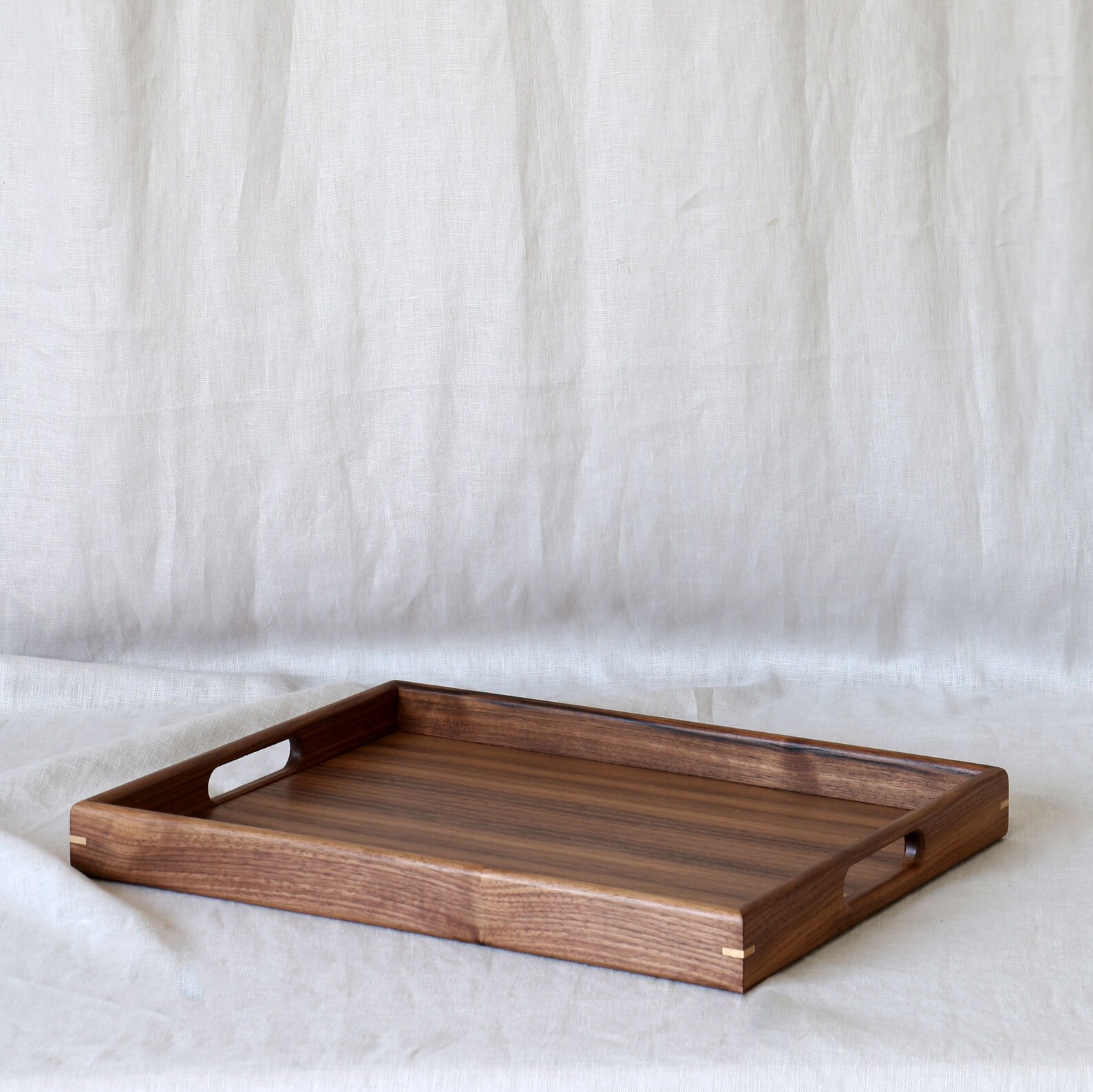 Oversized Oak Footstool Tray With Handles, Ottoman Storage, Coastal ...