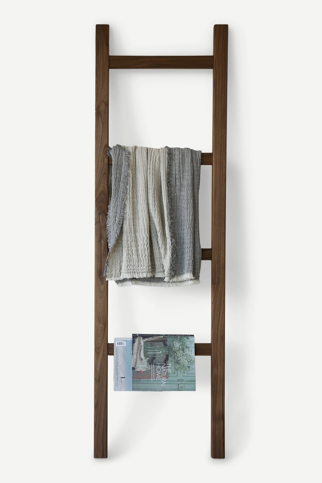 Wooden Bathroom Ladder Towel Rack, Handmade Blanket Ladder, Bathroom ...