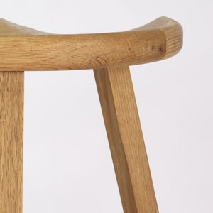 Handmade Three-legged Wooden Stool, Modern Small Oak Bathroom Stool ...