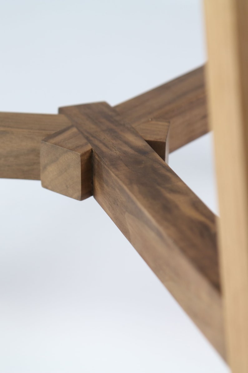 Modern Dark Wood Vanity Stool Low Walnut Make-up Bathroom - Etsy