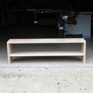 Handcrafted Solid Wood Bench – Mid-century Shoe Storage Bench, Modern ...