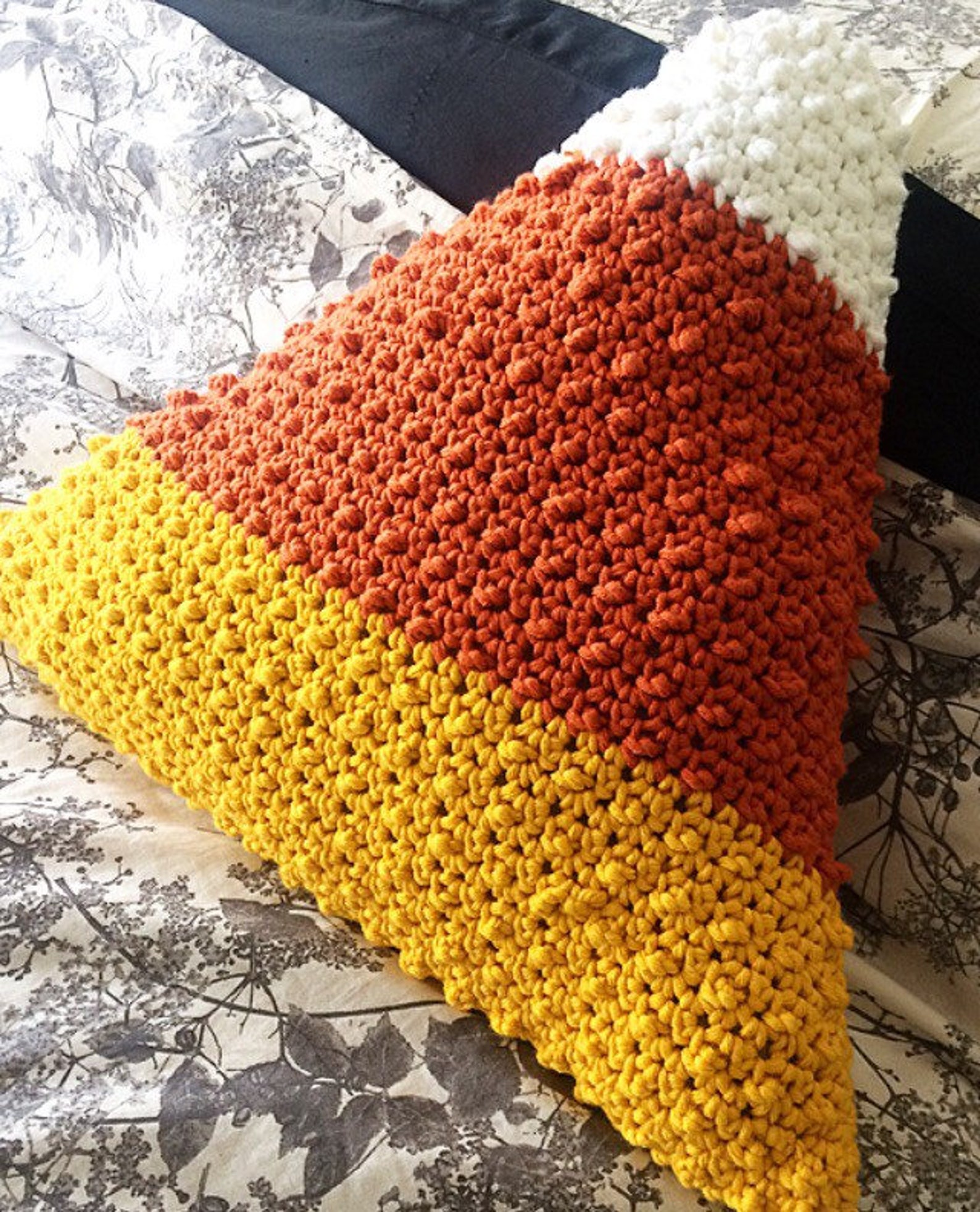 Candy Corn Pillow Pattern/stuffed Candy Corn/crochet Candy Corn/spooky ...