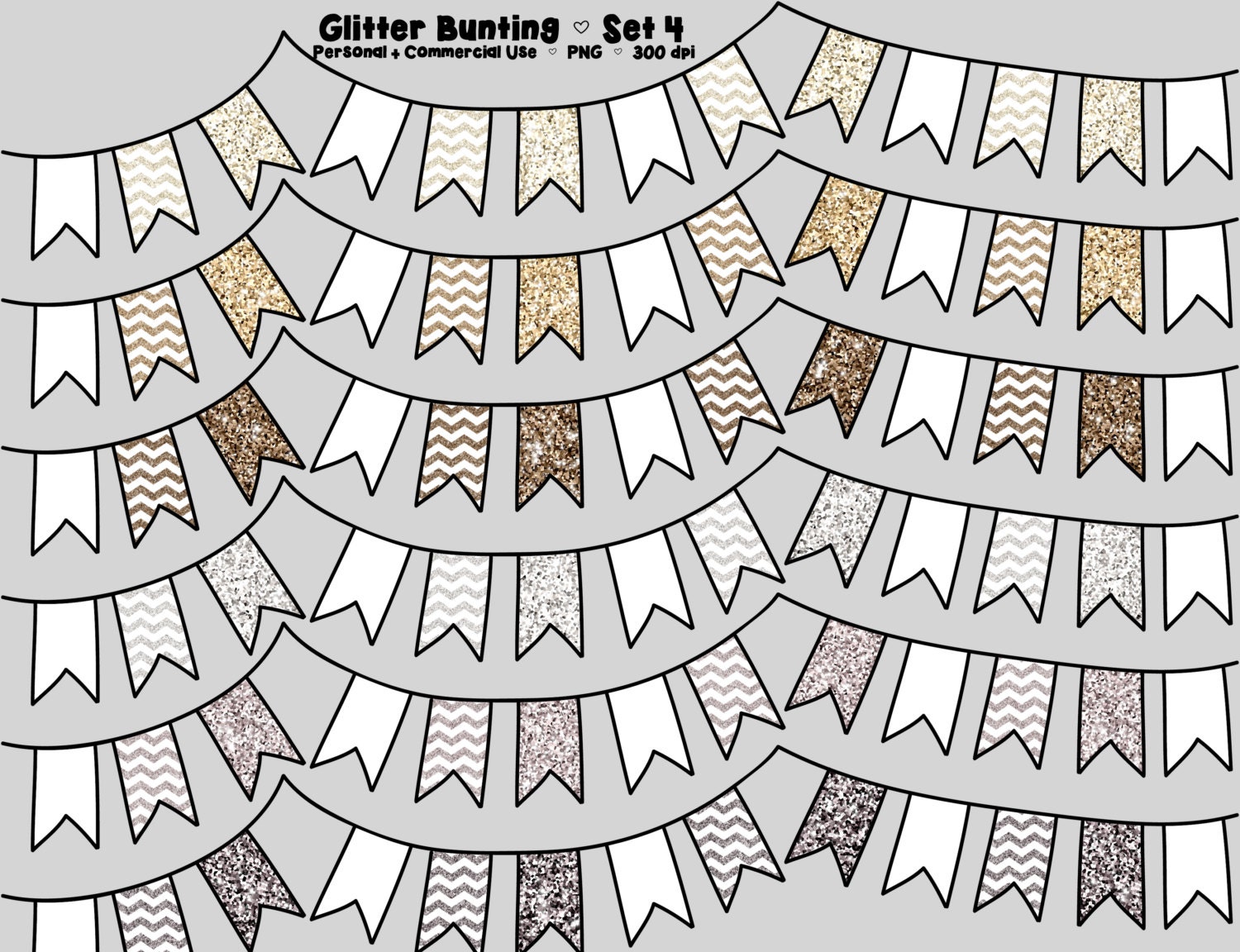 Digital Bunting Clipart - Commercial Use - Clip Art - Graphics ...