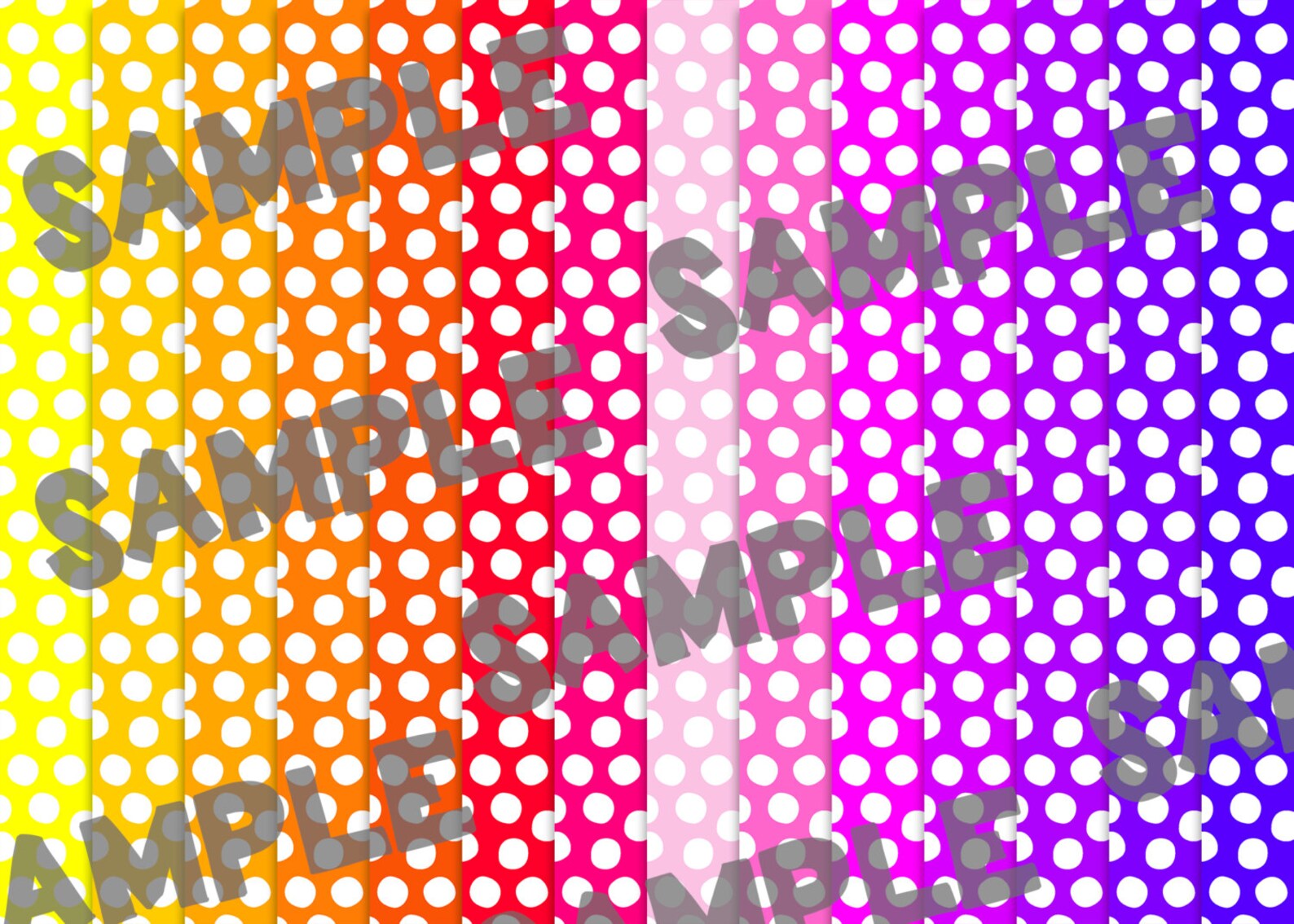 Rainbow Dots Digital Paper Set - Scrapbook Paper - BRIGHTS - 28 ...