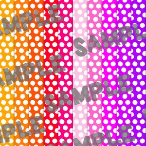 Rainbow Dots Digital Paper Set - Scrapbook Paper - BRIGHTS - 28 ...