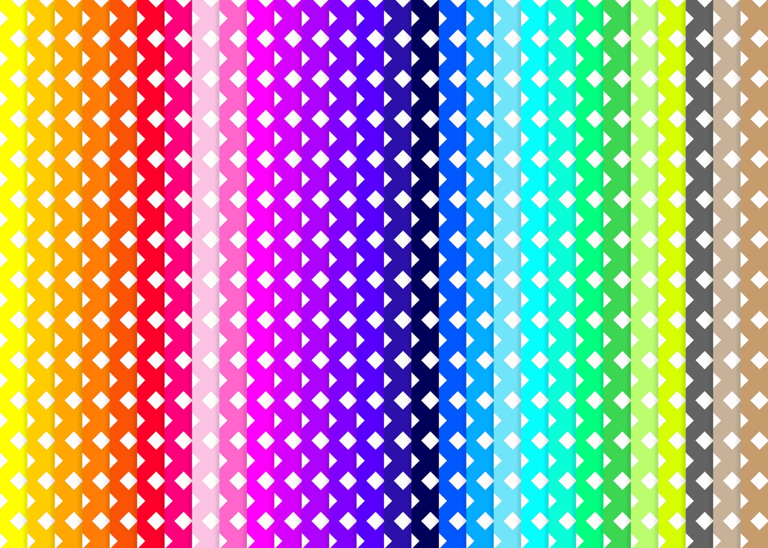Rainbow Criss Cross Digital Paper Set - Scrapbook Paper - 28 Graphics ...