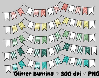 Digital Bunting Clipart Commercial Use Clip Art Graphics Rainbow ...