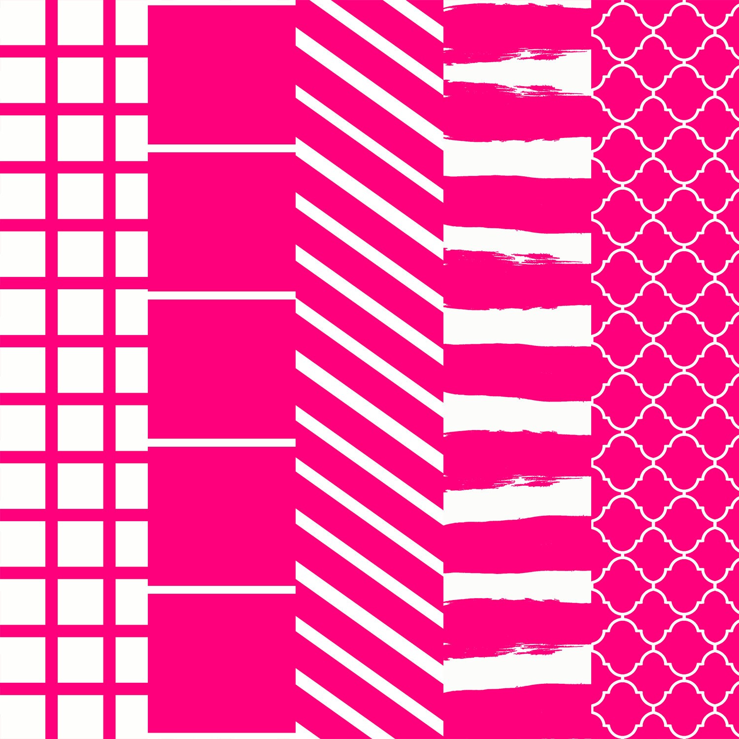Pink and White Digital Paper Set Digital Paper | Etsy