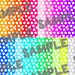 Rainbow Dots Digital Paper Set - Scrapbook Paper - BRIGHTS - 28 ...