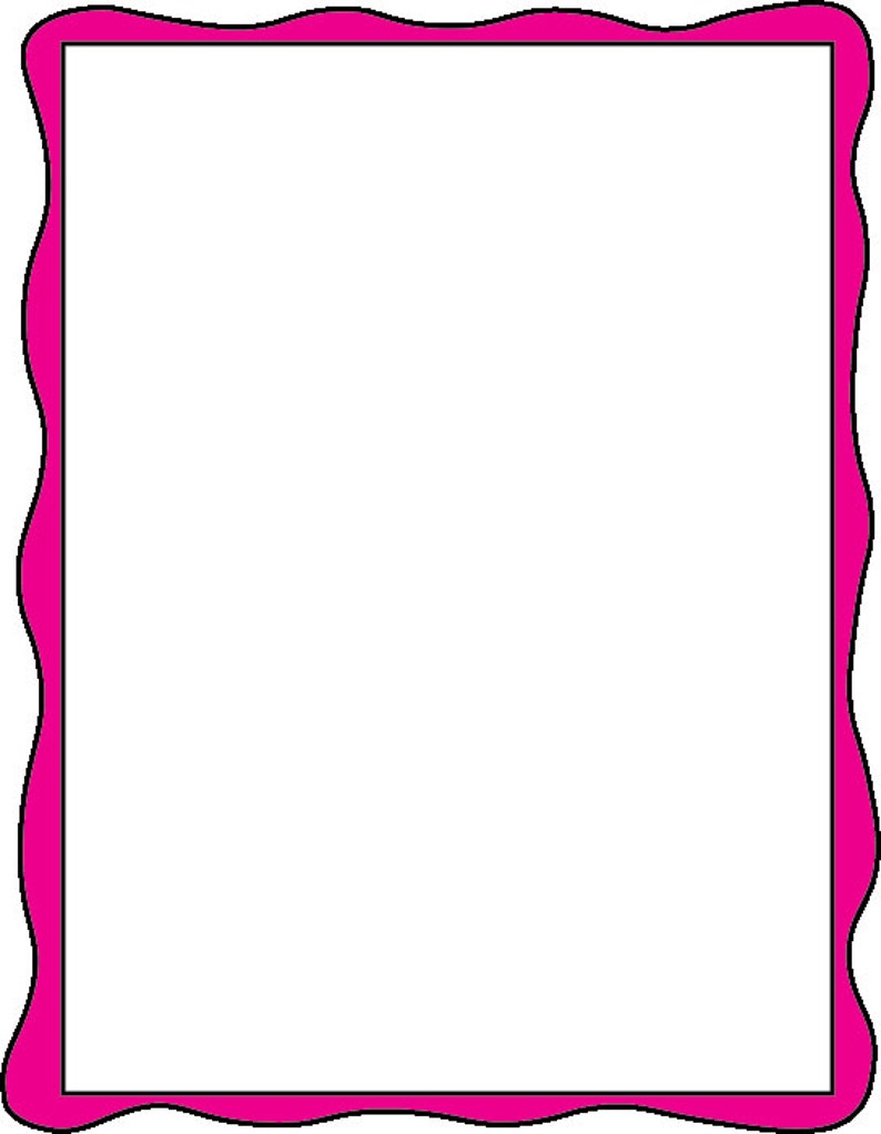 Solid Color Doodle Border Digital Scrapbook Frames {19 Count)png Format ...