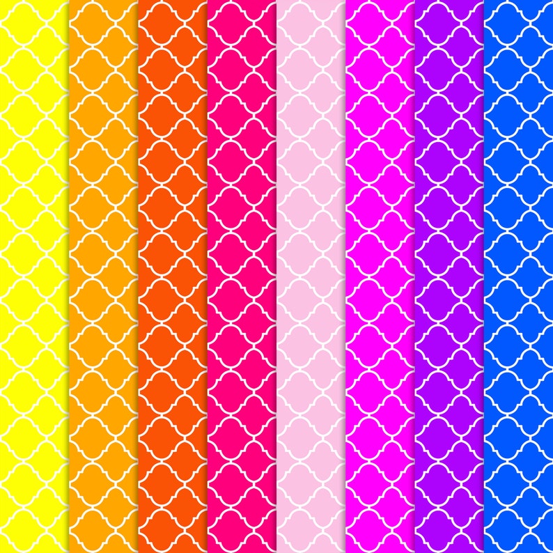 Trefoil Digital Scrapbook Paper - 16 Graphics - 300dpi - 12x12 Inches ...