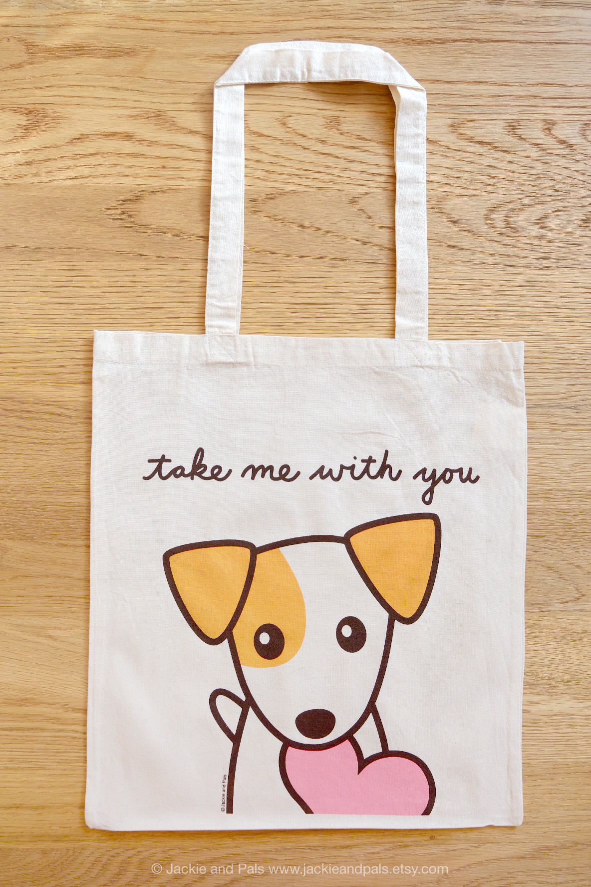 Canvas Tote Bag, Pet Tote Bag, Dog Tote Bag, Jack Russell Terrier, JRT ...