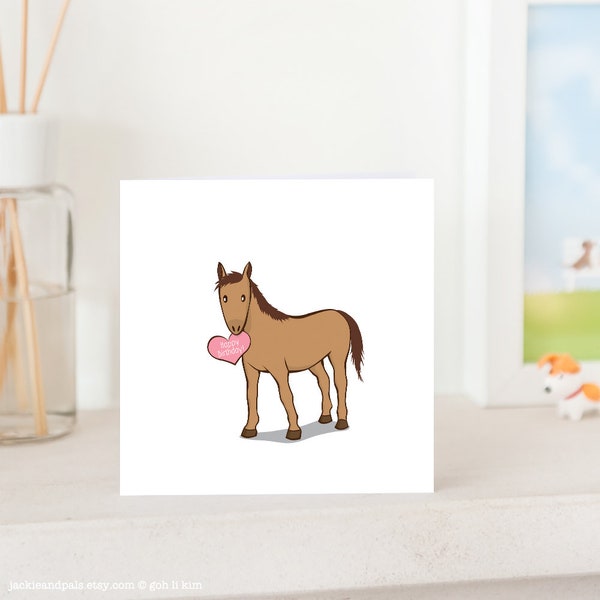 Cute Horse Birthday Card - Etsy